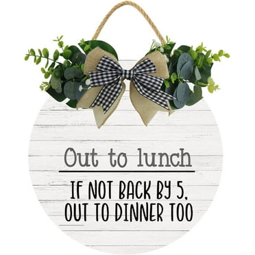 Eveokoki 12" Out To Lunch Signs For Office Door, Lunch Break Please Do ...