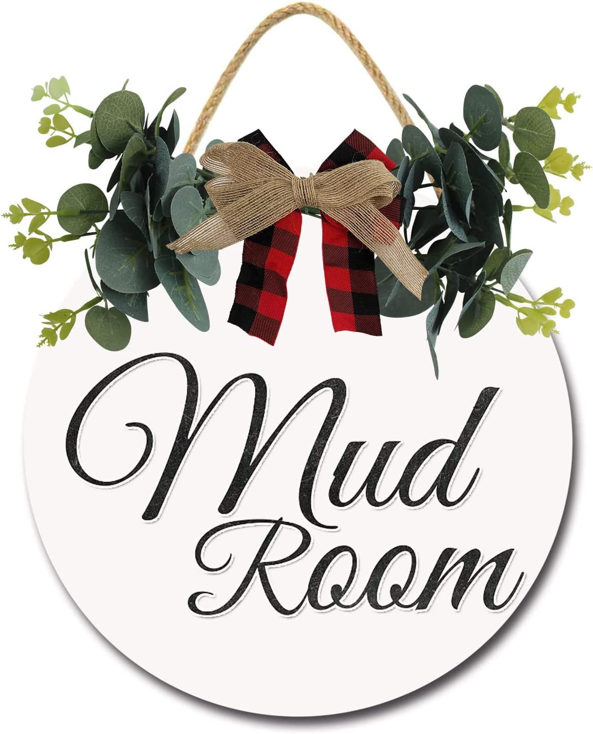 Eveokoki 11" Rustic Wooden Mud Room Signs for Front Porch, Porch Decor ...