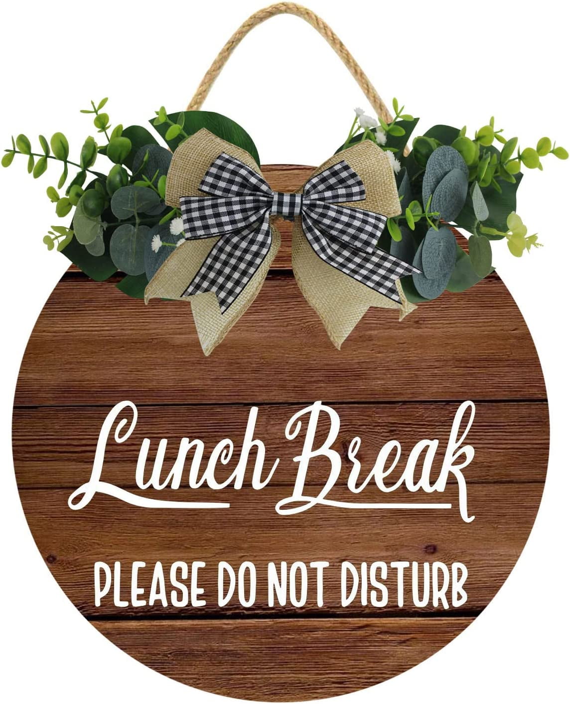 Eveokoki 11" Sign Out, Lunch Break Please Do Not Disturb Wood Door Sign ...