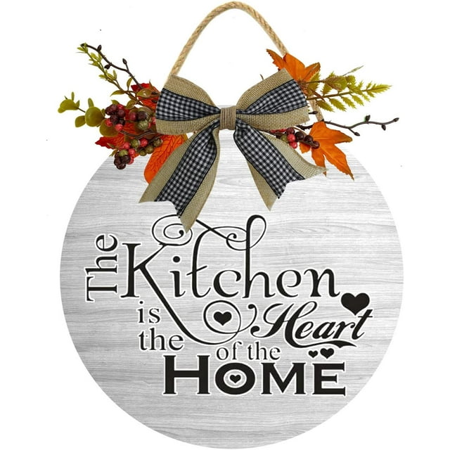 Eveokoki 11" The Kitchen Is The Heart Of The Home Sign,Rustic Wooden ...
