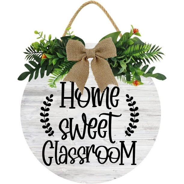 Eveokoki 11" Vintage Wood Sign Home Sweet Classroom,Classroom Decor ...