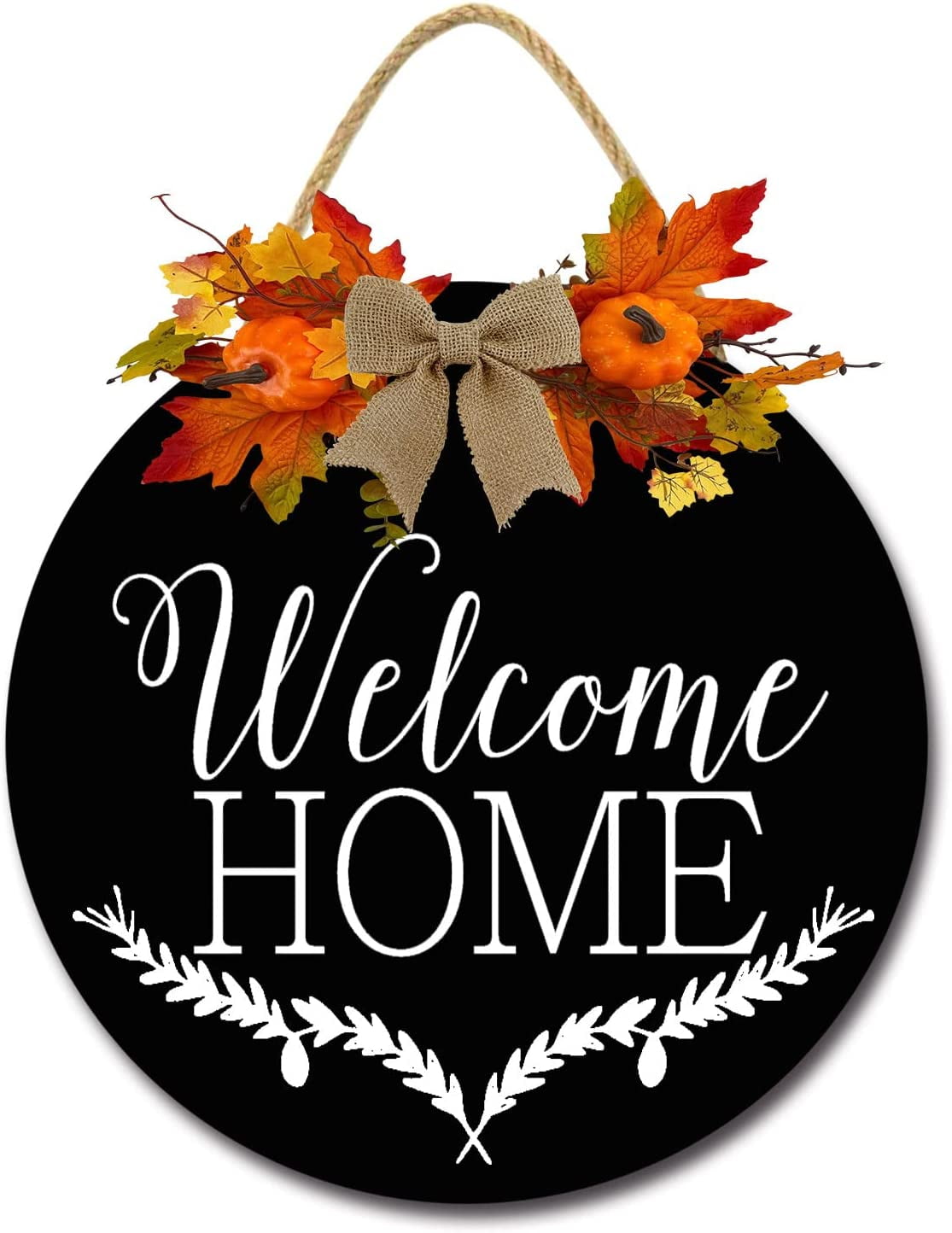 Eveokoki 11" Welcom Home Front Door Sign Funny Wreaths Hanging Wooden ...