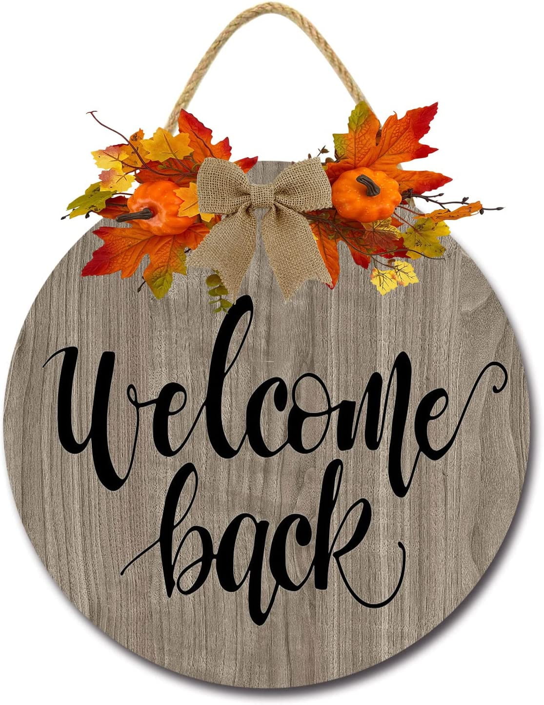 Eveokoki 11" Welcome Back 01 Front Door Sign Funny Wreaths Hanging ...