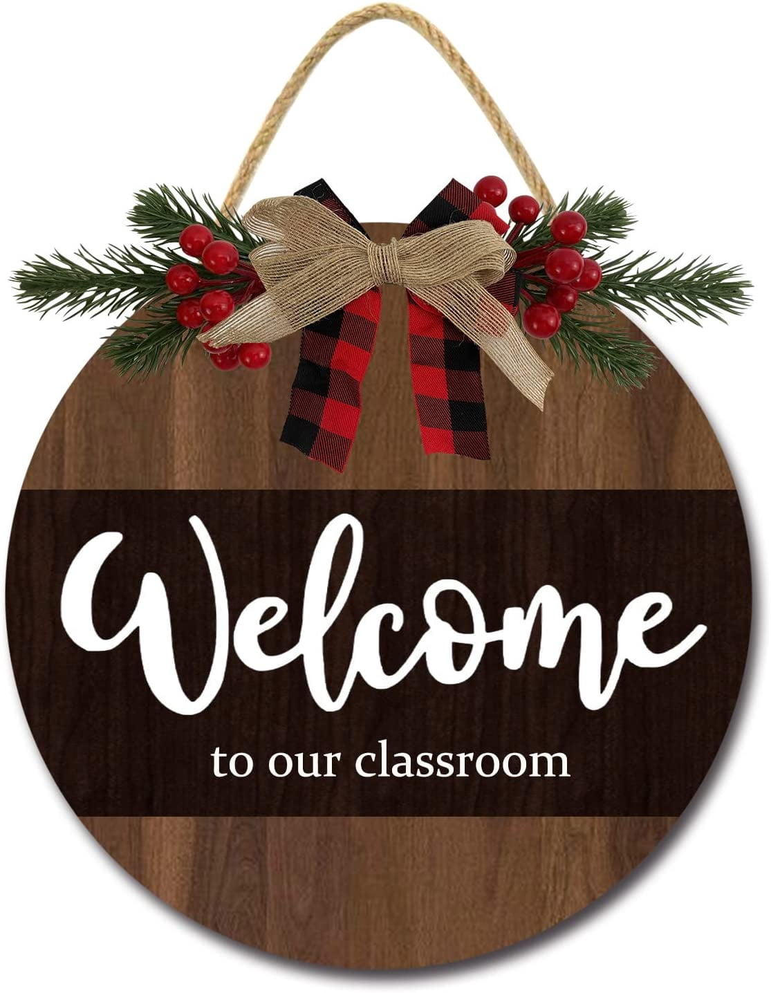 Eveokoki 11" Welcome to Our Classroom for Front Door Farmhouse Porch ...