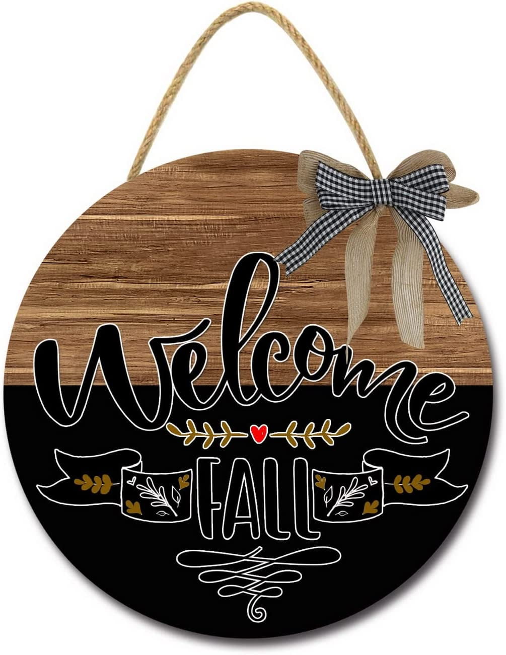 Eveokoki 11" Welcome Fall 01 Sign Farmhouse Door Signs for Wreaths ...