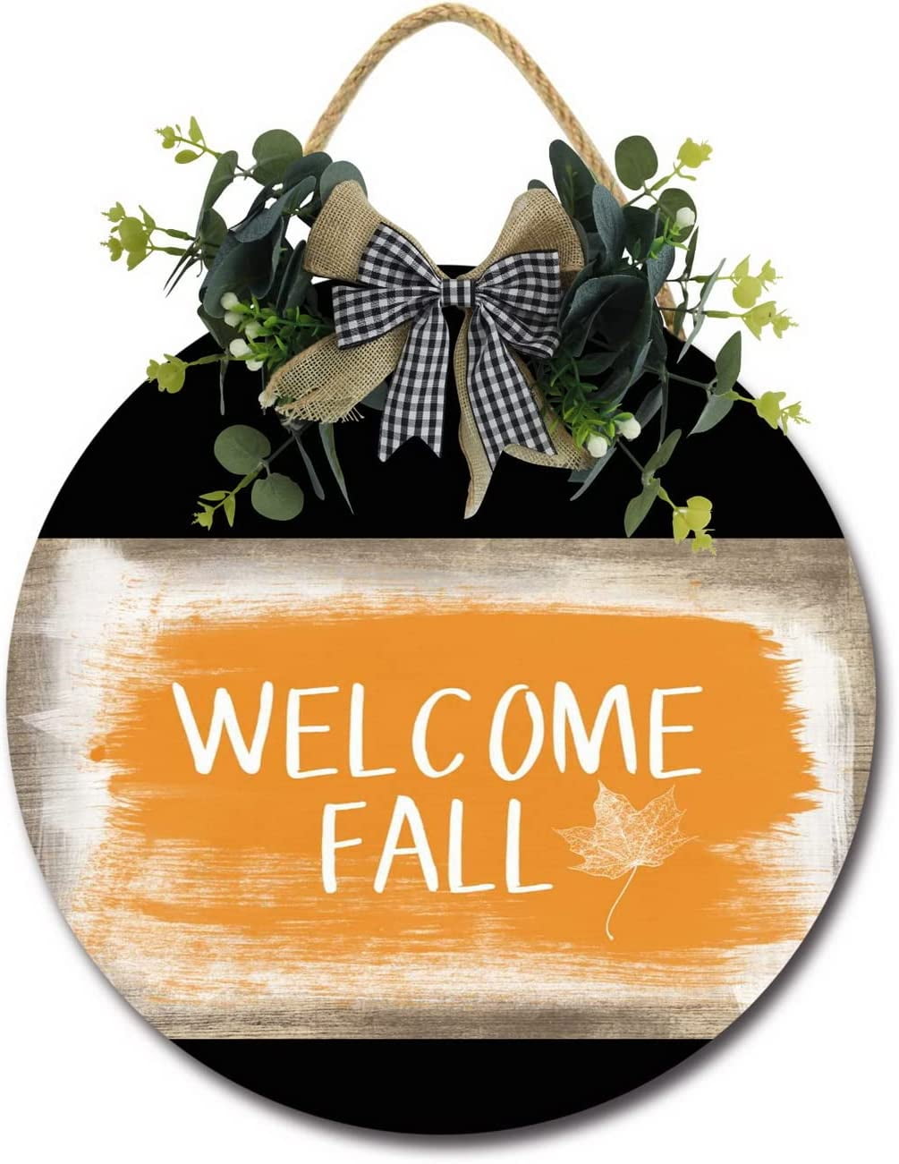 Eveokoki 11" Welcome Fall Sign Farmhouse Door Signs for Wreaths Porch ...