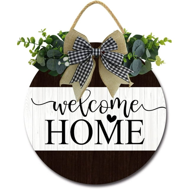 Eveokoki 11" Welcome Home Signs for Front Door Farmhouse Porch Rustic ...