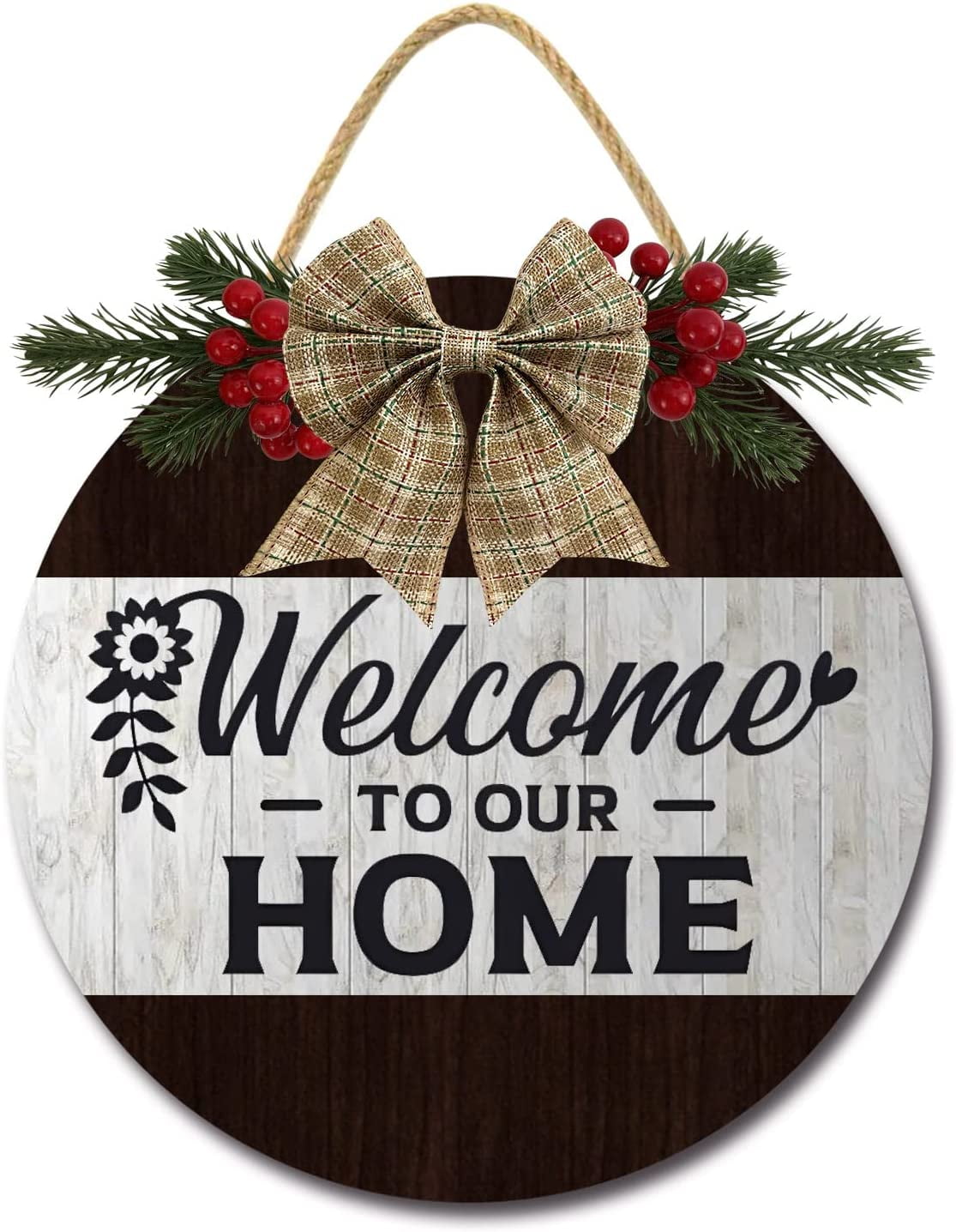 Eveokoki 11" Welcome to Our Home Signs for Front Door Farmhouse Porch ...