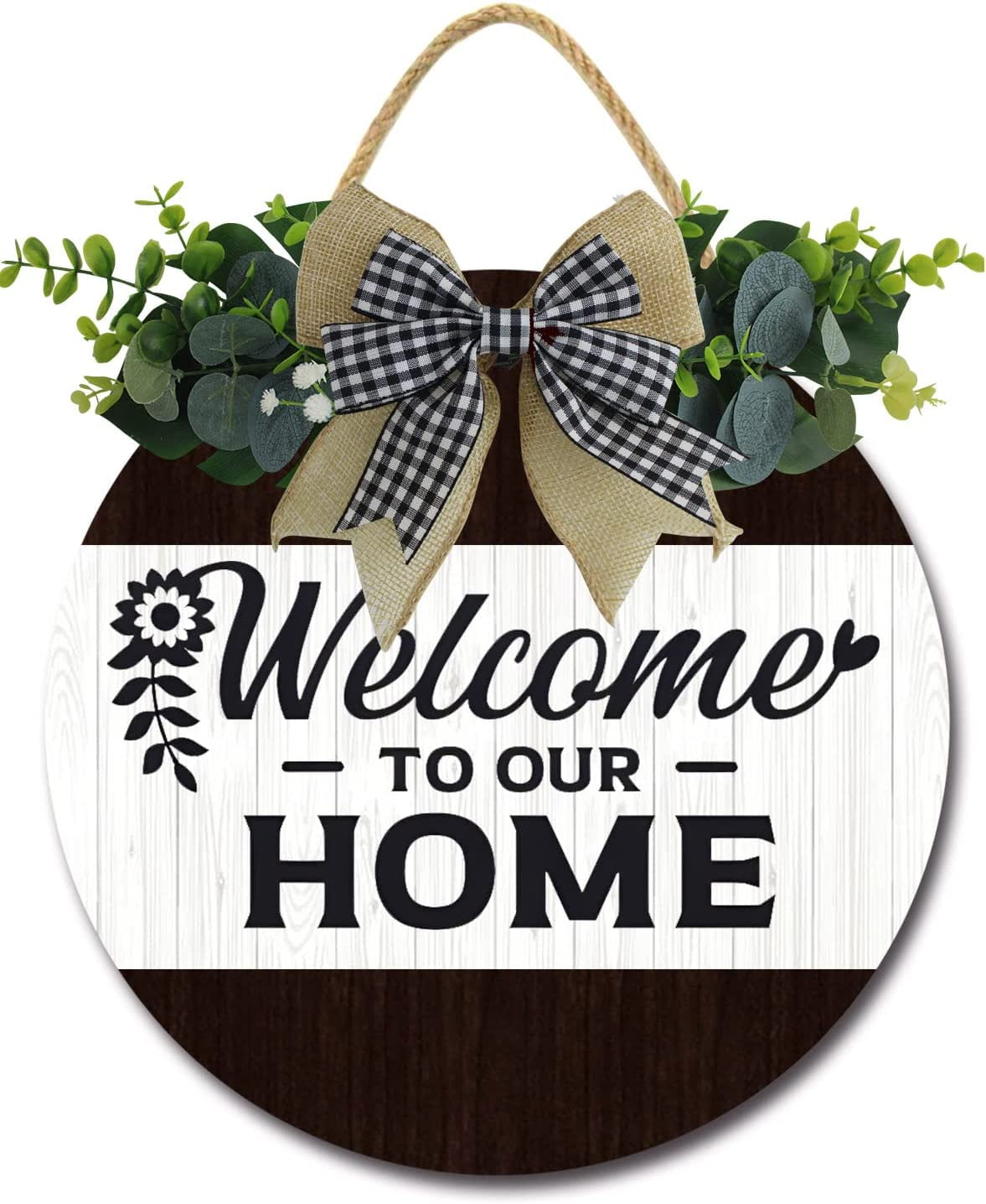Eveokoki 11" Welcome to Our Home Signs for Front Door Farmhouse Porch ...
