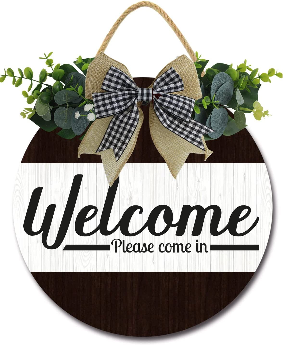 Eveokoki 11" Welcome Please Come In Signs for Front Door Farmhouse ...