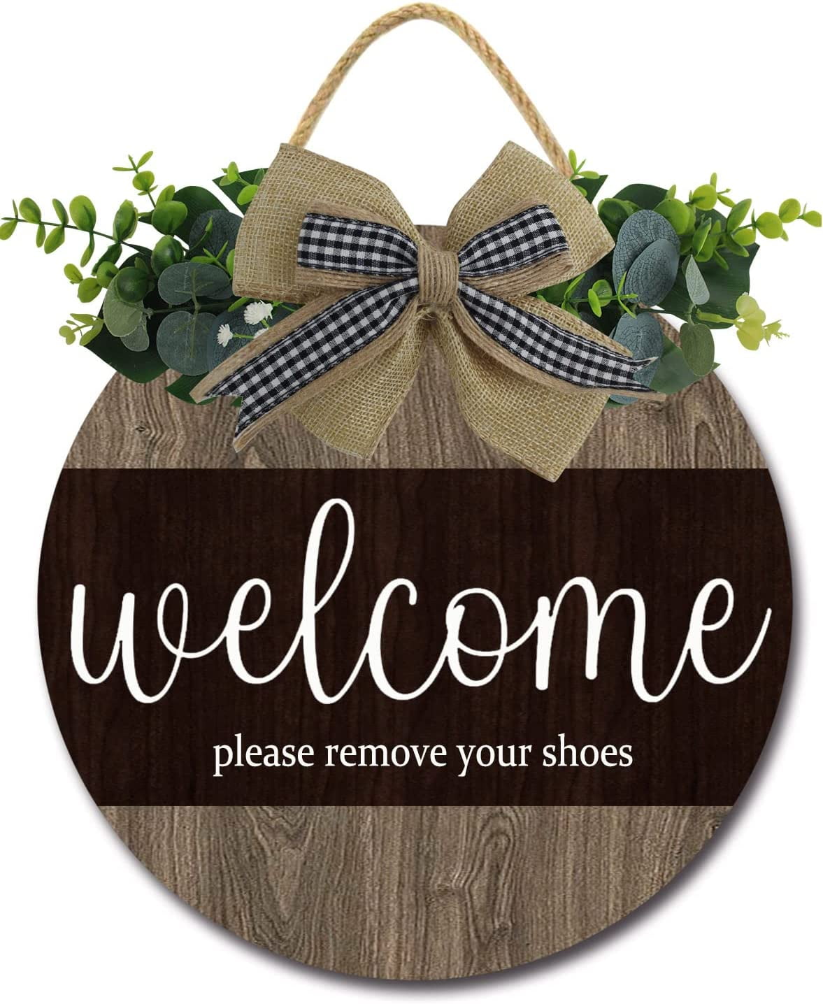Eveokoki 11" Welcome Please Remove Your Shoes Signs for Front Door ...