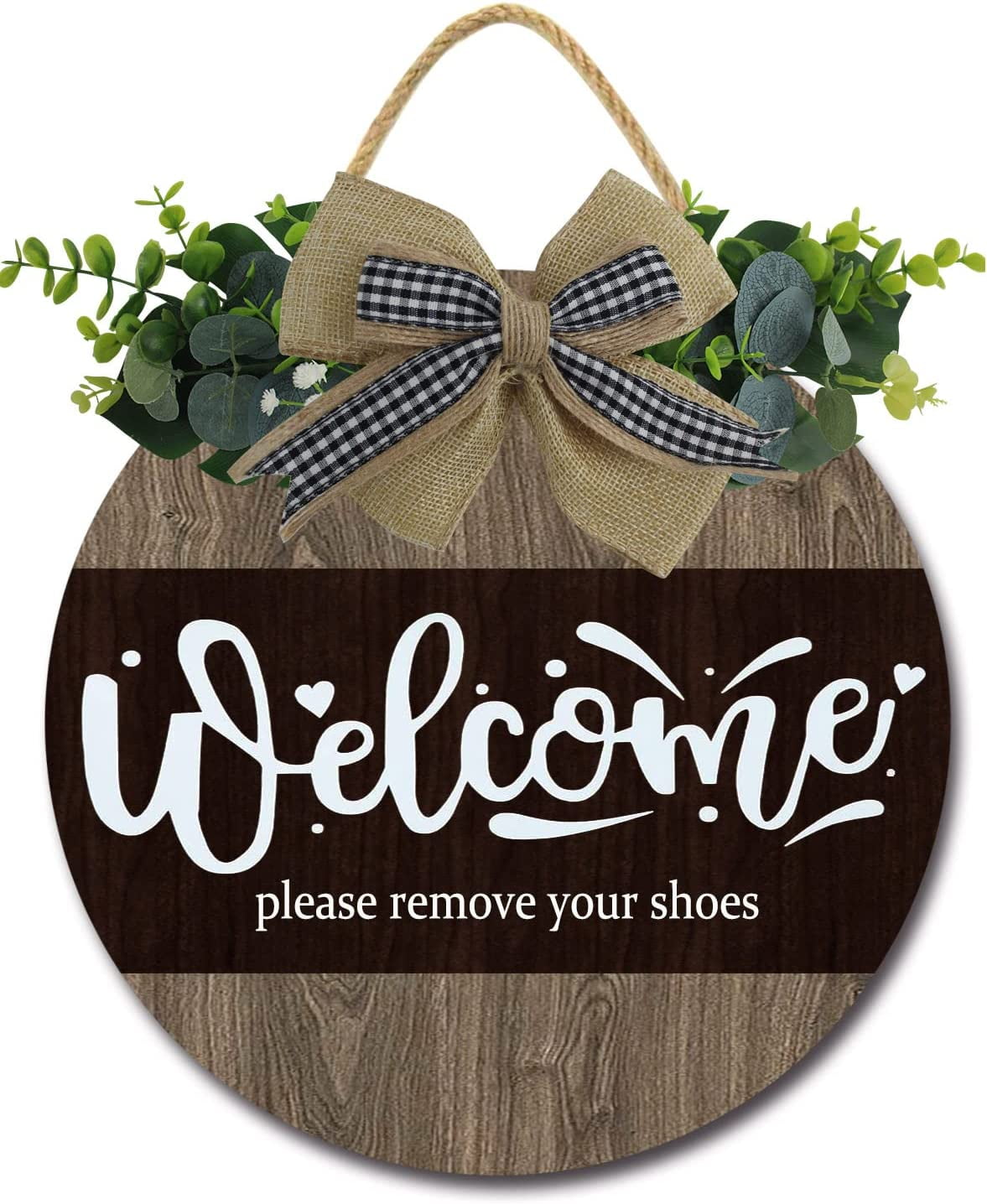 Eveokoki 11" Welcome Please Remove Your Shoes Signs for Front Door ...