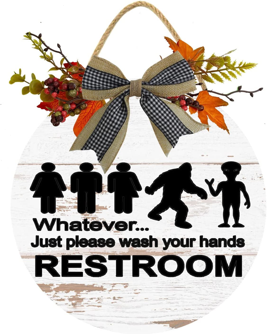 Eveokoki 11" Whatever Just Please Wash Your Hands Restrom Sign For ...