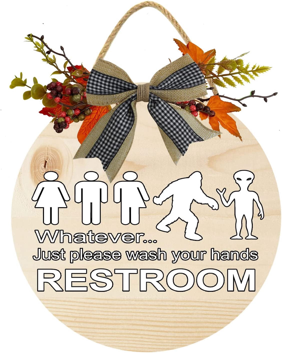 Eveokoki 11" Whatever Just Please Wash Your Hands Restrom Sign For ...