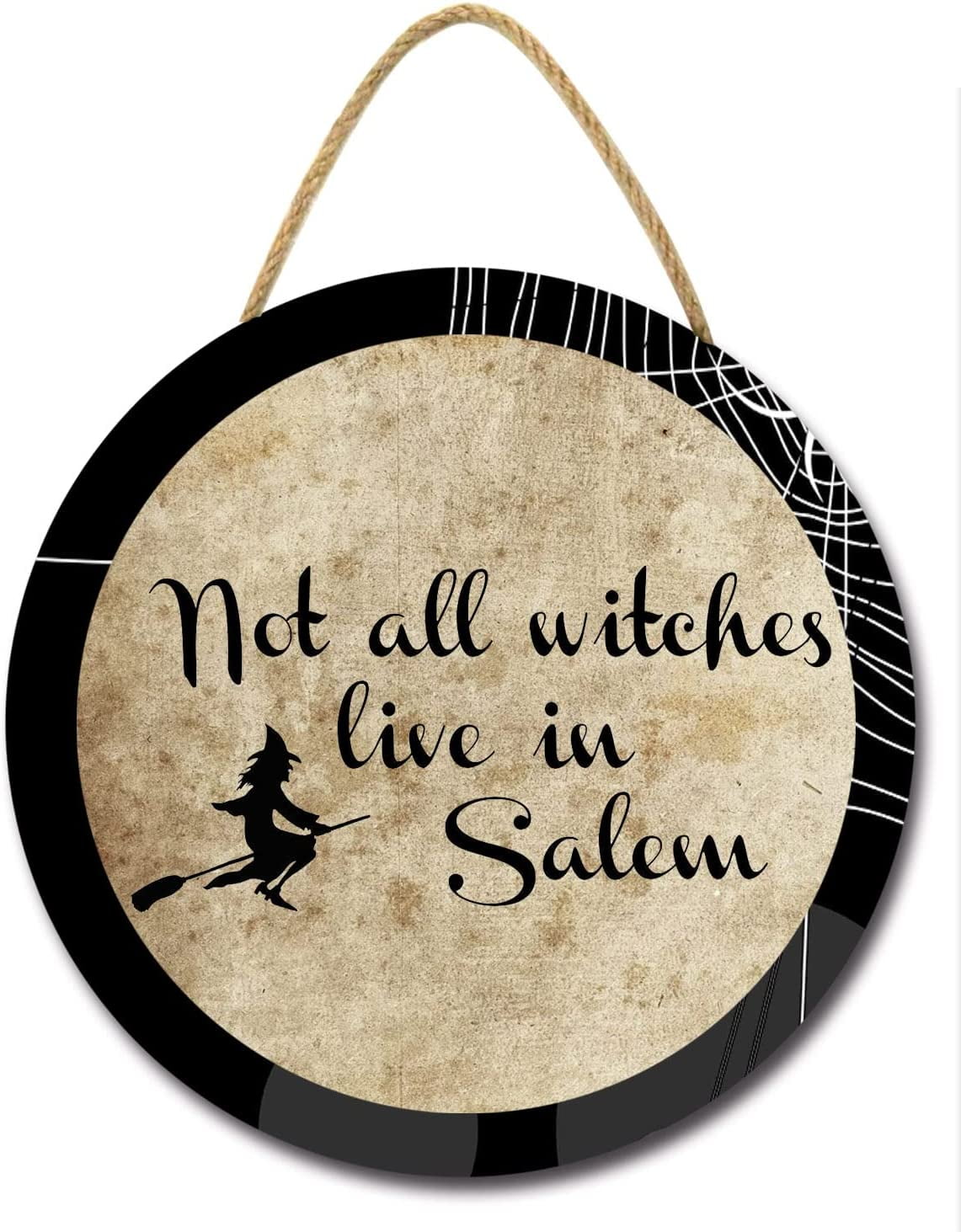 Eveokoki 11" Not All Witches Lives in Salem Halloween Sign for Front ...