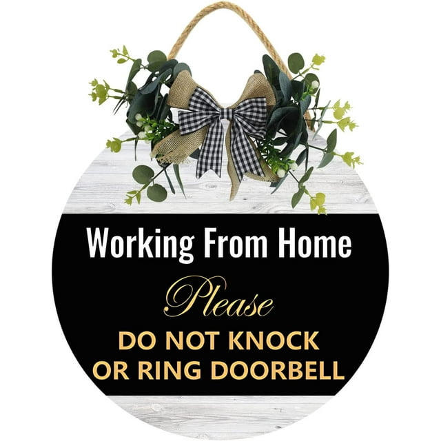 Eveokoki 11" Working From Home Please Do Not Knock Or Ring Doorbell ...