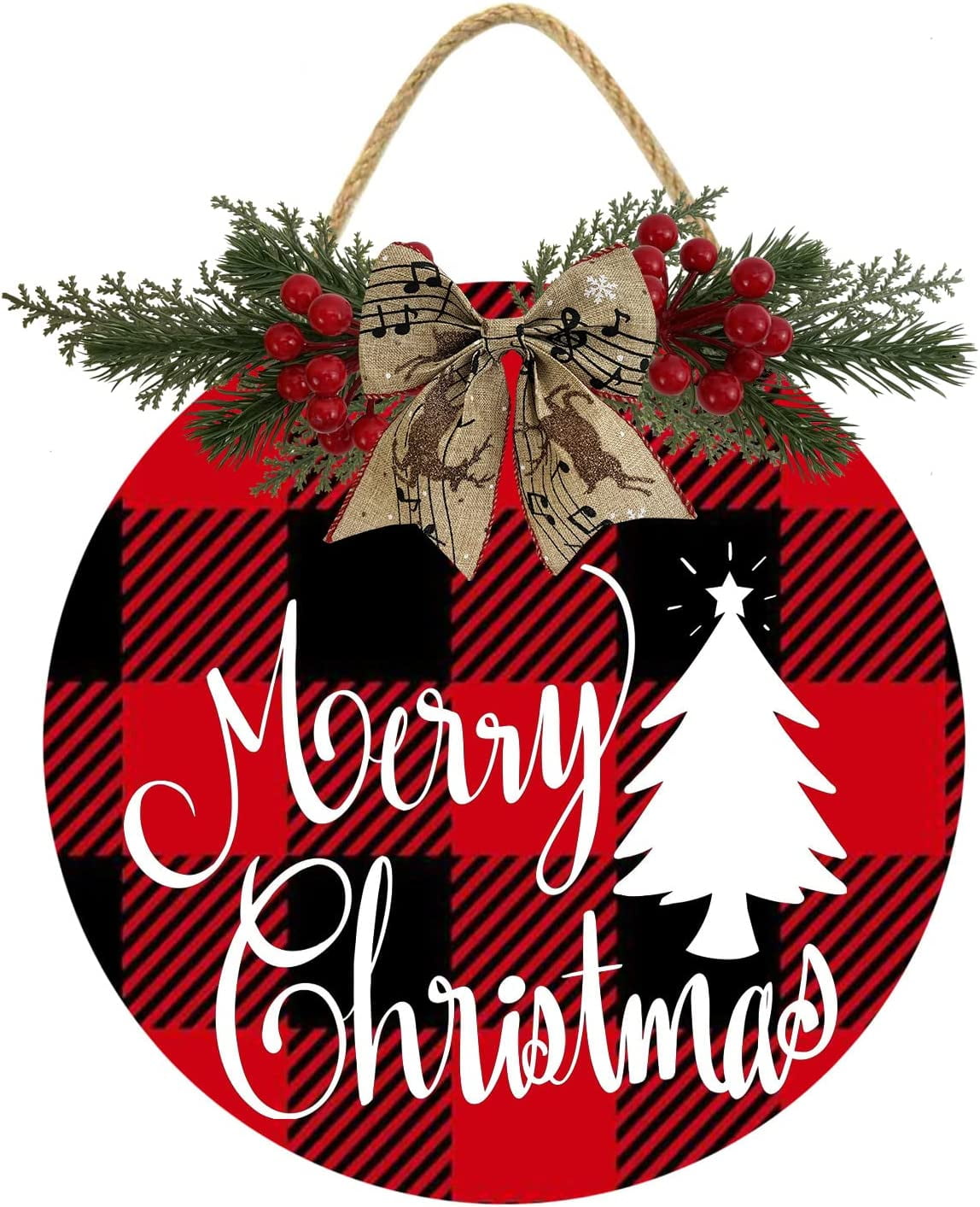 Eveokoki 11" Xmas Door Decorations, Door Decorations Hanging Outdoor ...