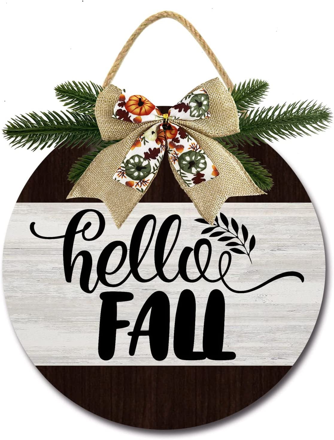 Eveokoki 12" Autumn Time Cute Owl Signs for Front Door Farmhouse Porch ...