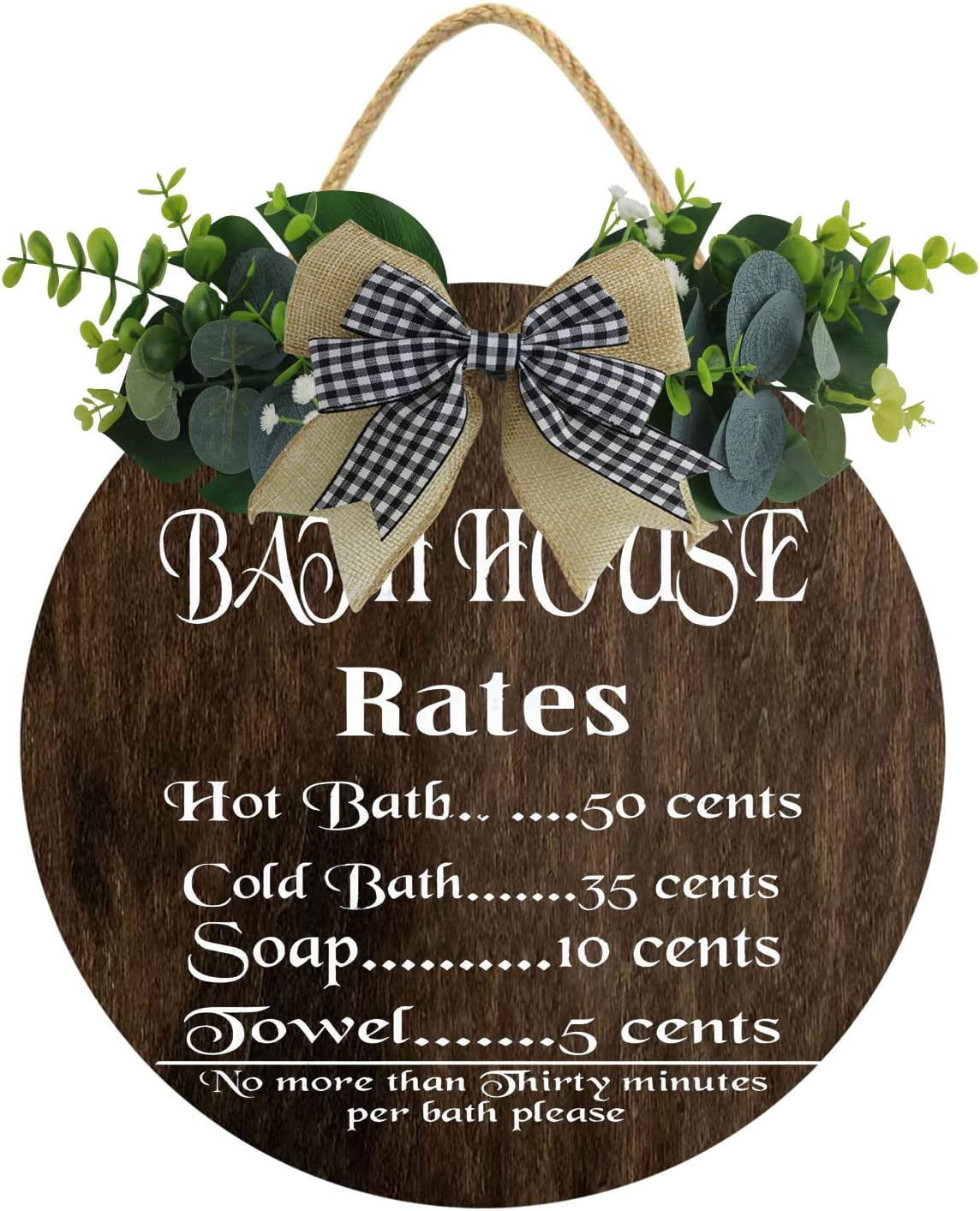 Eveokoki 12" Bath House Rates Sign, Lavender Bathroom Decor,Bathroom ...
