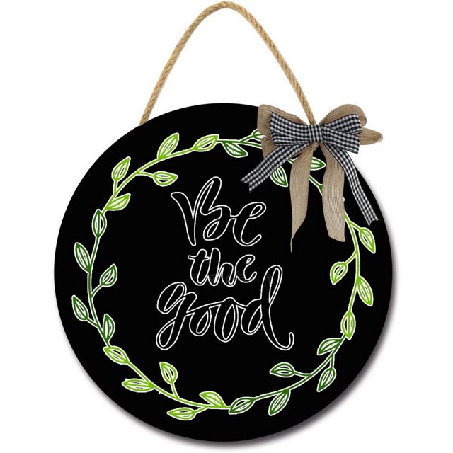 Eveokoki 12" Be The Good Sign Farmhouse Door Signs for Wreaths Porch ...