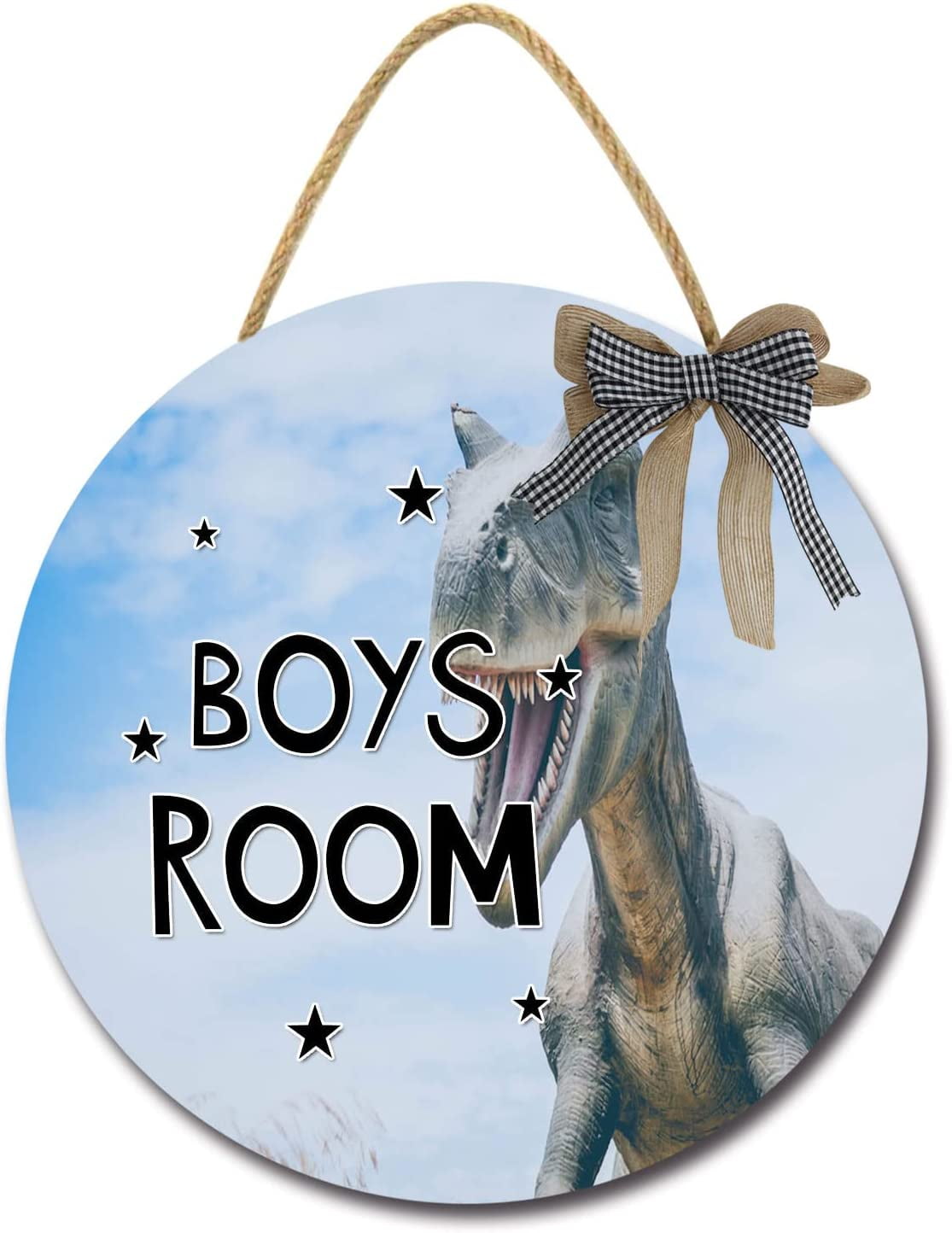 Eveokoki 12" Boy's Room Dinosaur Wood Sign,Door Sign for Boys Bedroom ...