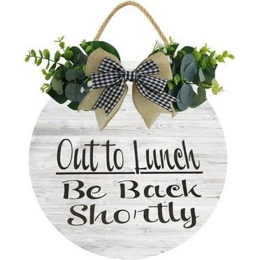 Eveokoki 12" Out To Lunch Signs For Office Door, Lunch Break Please Do ...