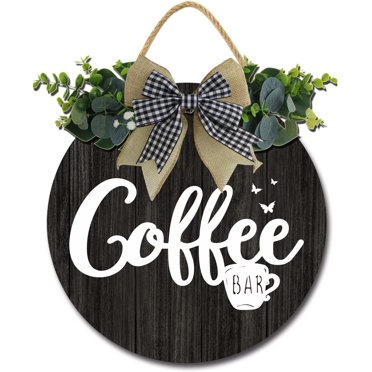 Eveokoki 12" Vintage Wooden Decor, Coffee Bar Sign, Rustic Farmhouse ...