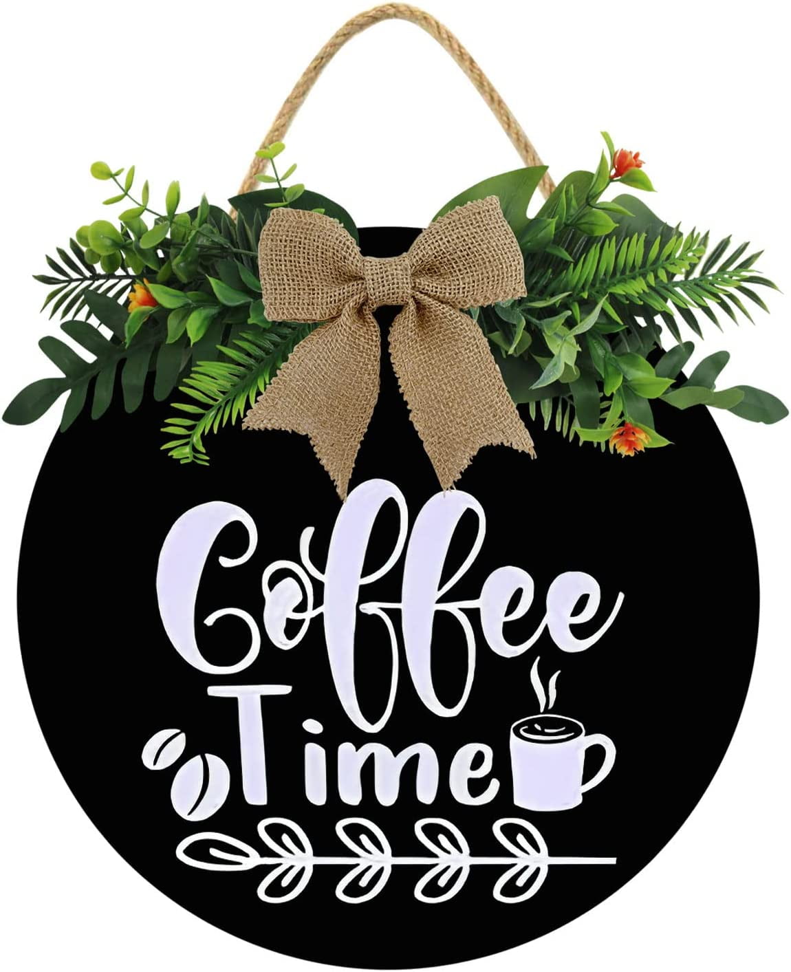 Eveokoki 12" Coffee Bar Wall Signs Decor, Coffee Time Sign, Farmhouse ...