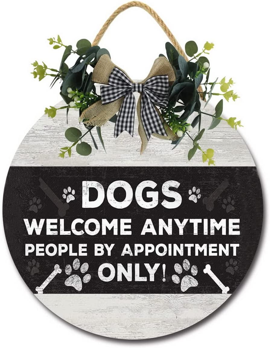 Eveokoki 12" Dogs Welcome Anytime People By Appointment Only Sign for ...