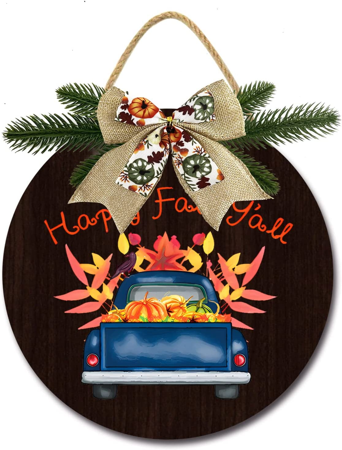 Eveokoki 12" Happy Fall Y‘all Car Funny Signs Home for Front Door ...