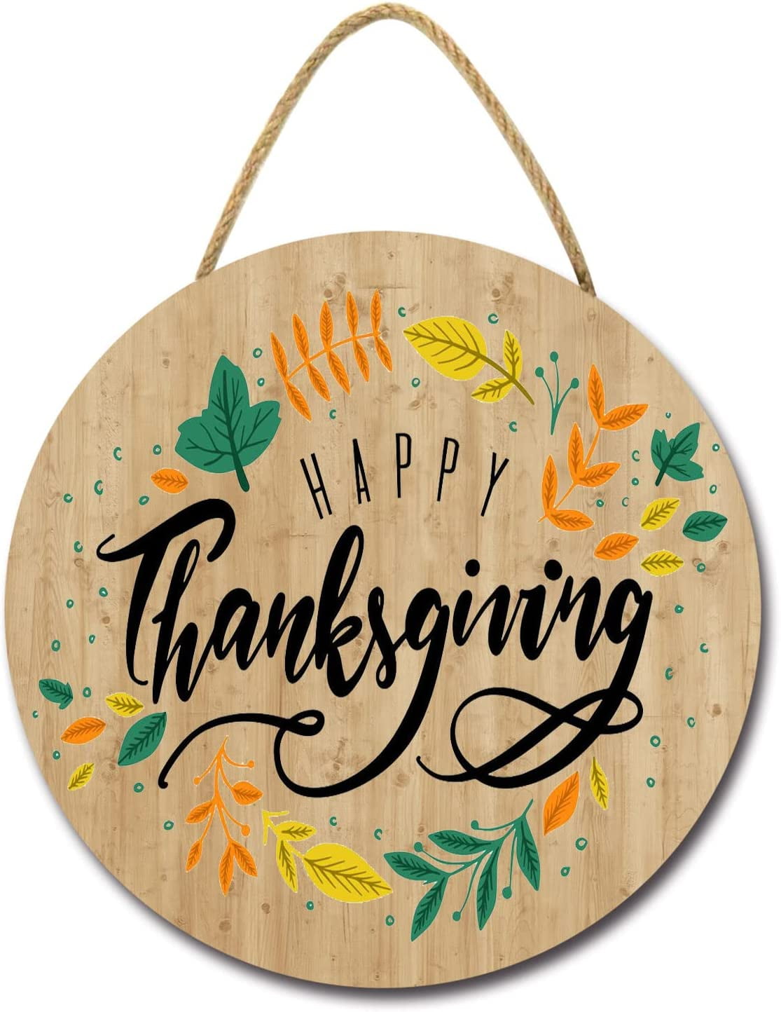 Eveokoki 12" Happy Thanksgiving Day Pumpkins Decor Hanging Round ...