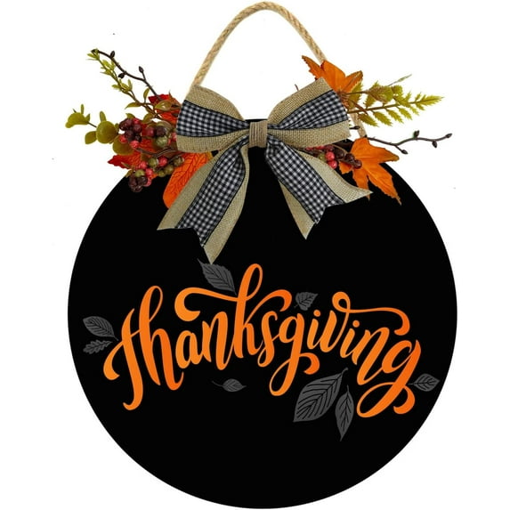 Eveokoki 12" Happy Thanksgiving Day Sign Front Door Porch Decorations ...