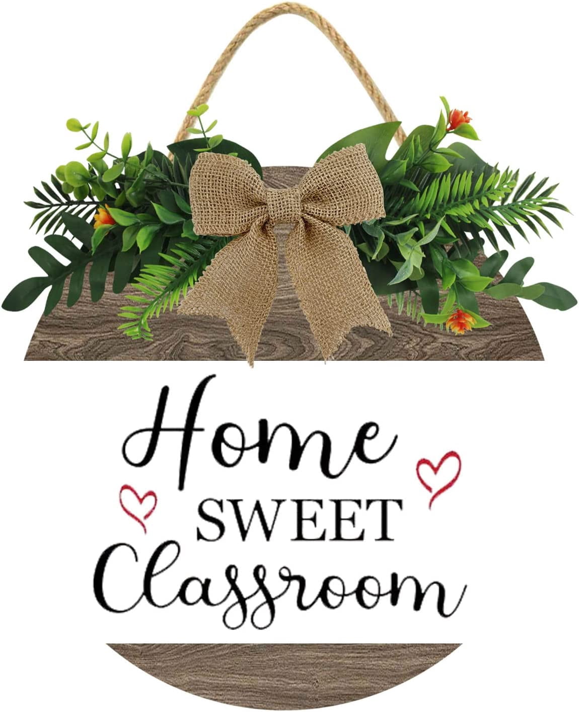 Eveokoki 12" Home Sweet Classroom Sign for Front Door Sign Porch Decor ...
