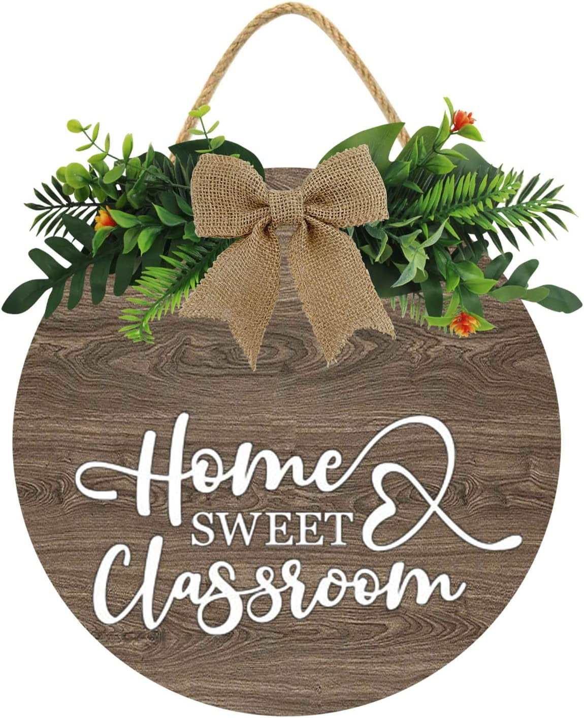 Eveokoki 12" Home Sweet Classroom Sign for Front Door Sign Porch Decor ...