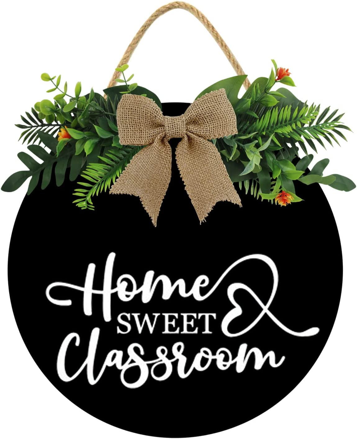Eveokoki 12" Home Sweet Classroom Sign for Front Door Sign Porch Decor ...