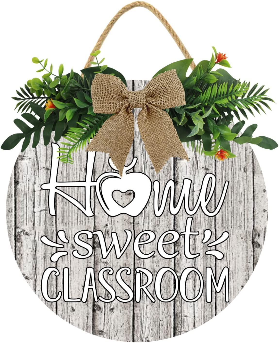 Eveokoki 12" Home Sweet Classroom Sign,Rustic Farmhouse Canvas Print ...