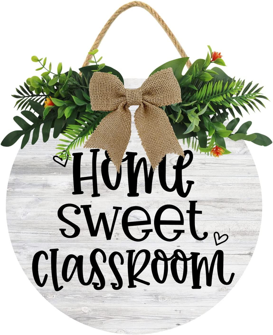 Eveokoki 12" Home Sweet Classroom Wood Sign,Printed Rustic Wooden Wall ...
