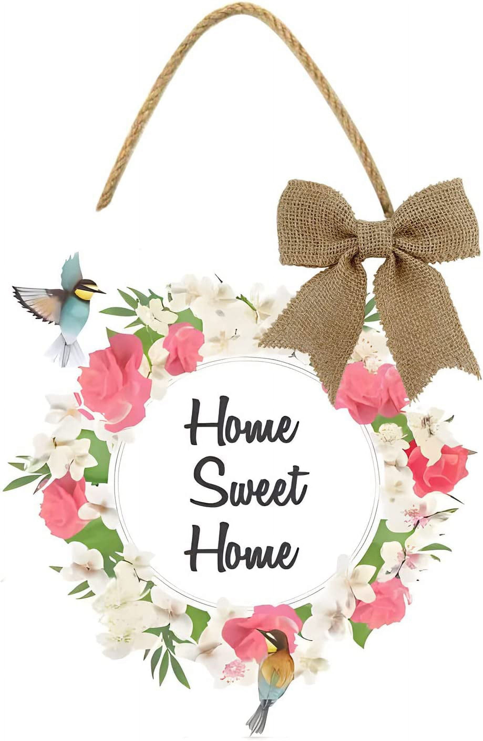 Eveokoki 12" Home Sweet Home Decor Sign, Rustic Sweet Home Welcome ...