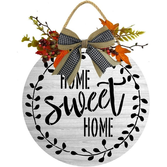 Eveokoki 12" Home Sweet Home Sign,Rustic Wooden Door Sign,Farmhouse ...