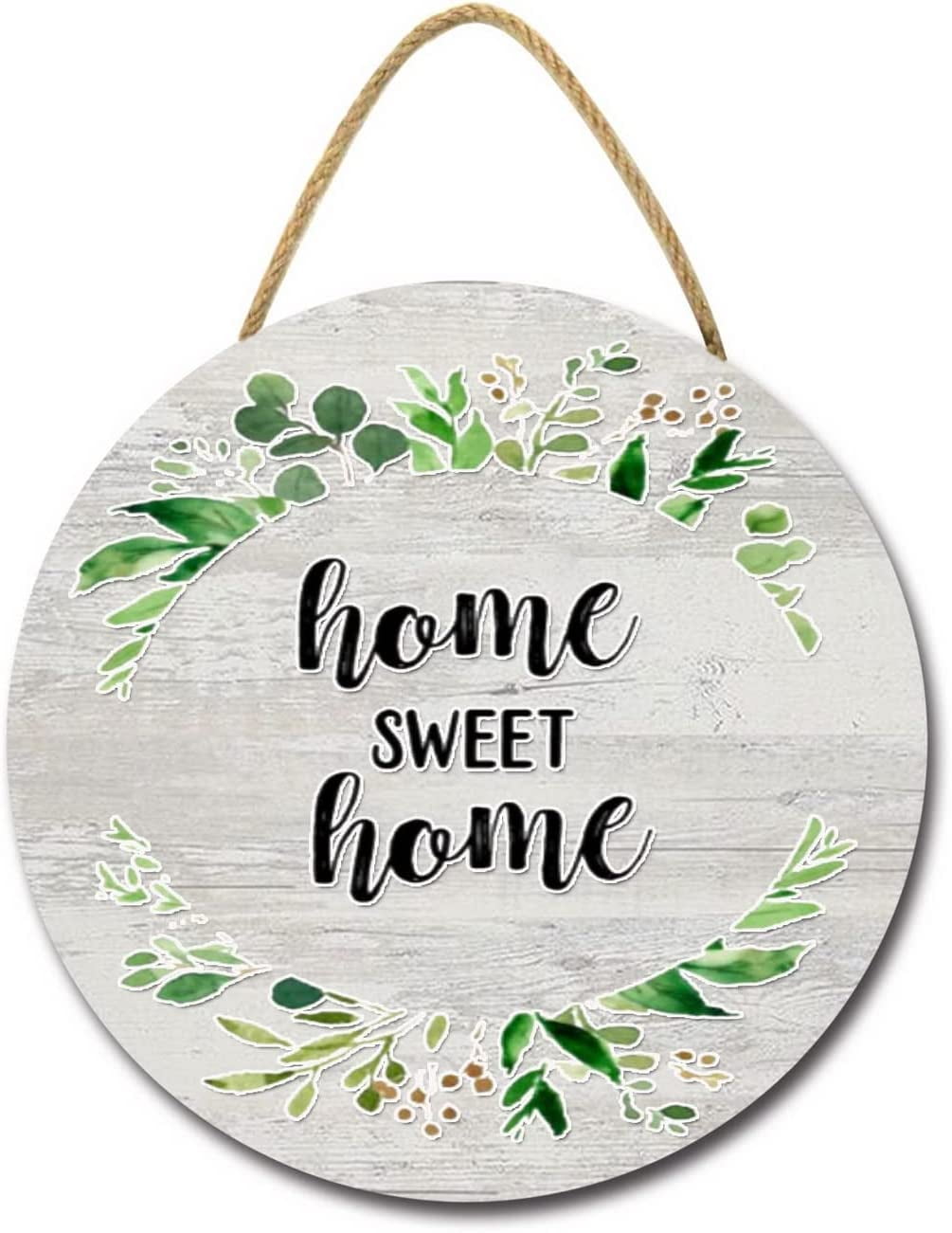Eveokoki 12" Home Sweet Home Leaves 05 Sign Farmhouse Door Signs for ...