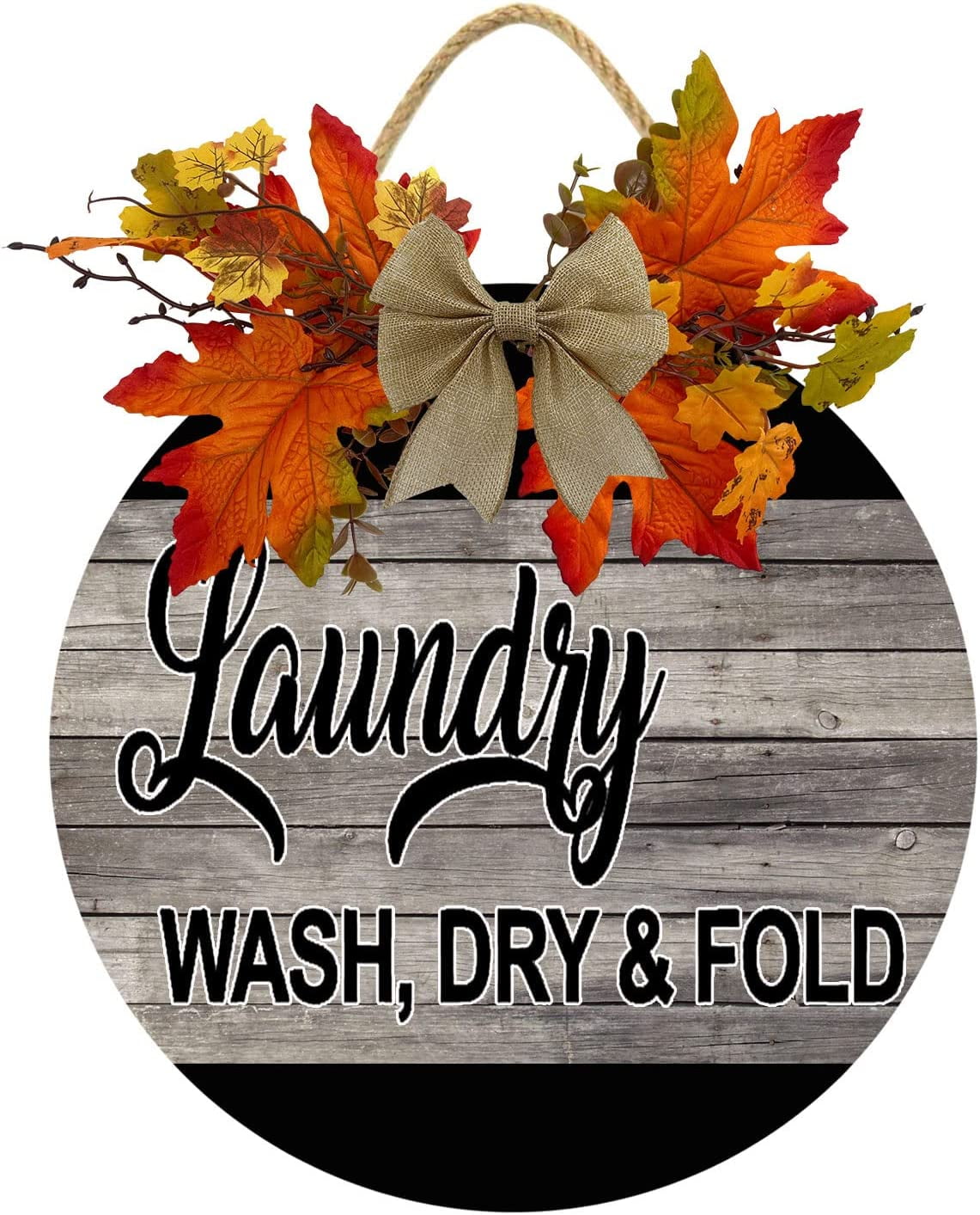 Eveokoki 12" Laundry Wash Dry And Fold Sign,Laundry Room Decor Laundry ...