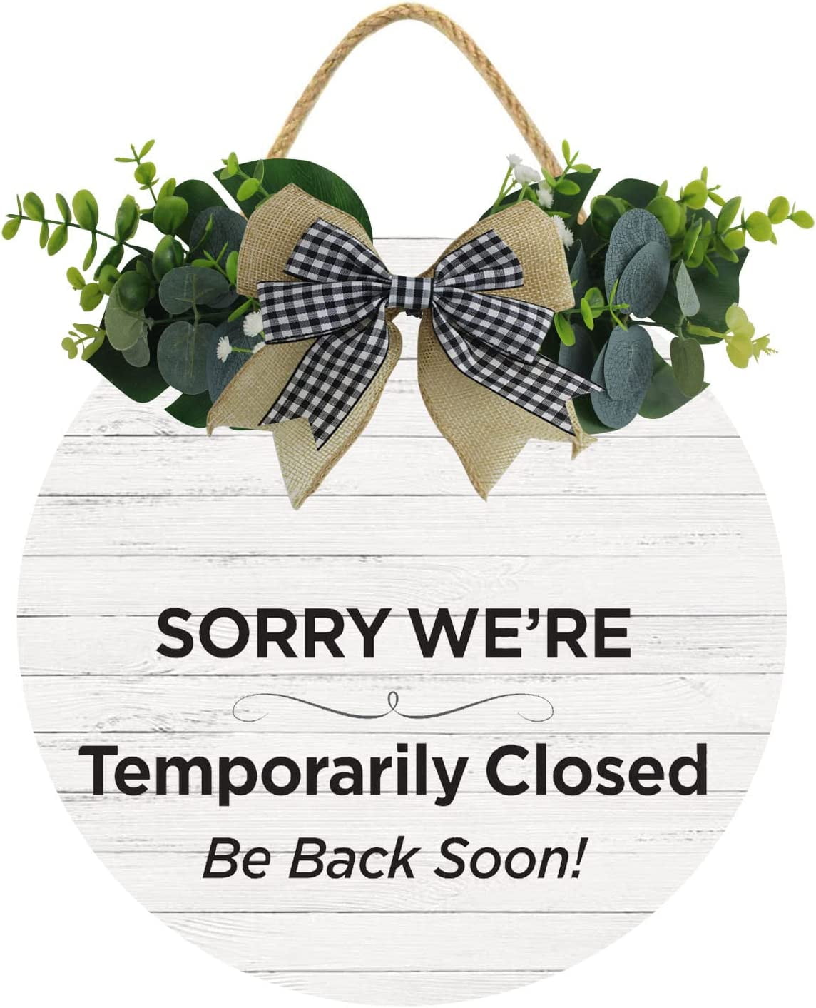 Eveokoki 12" Out To Lunch Sign, Sorry We Are Temporarily Closed Be Back ...