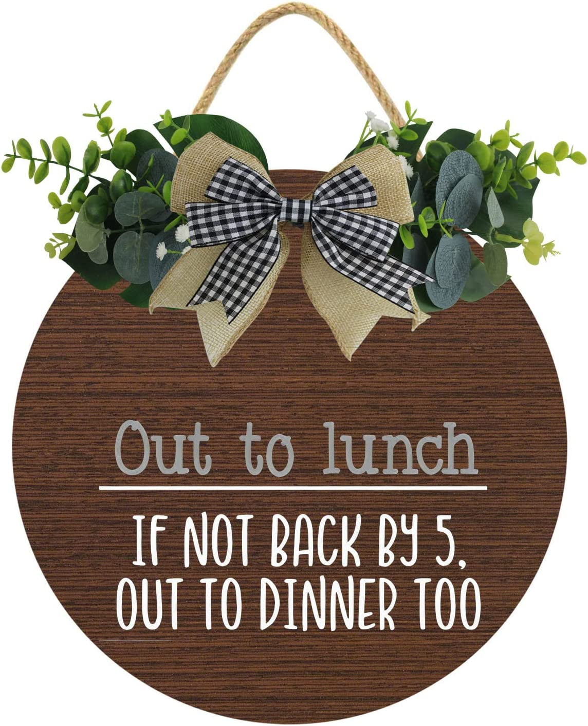 Eveokoki 12" Out To Lunch Signs, Out To Lunch If Not Back By Five Out ...