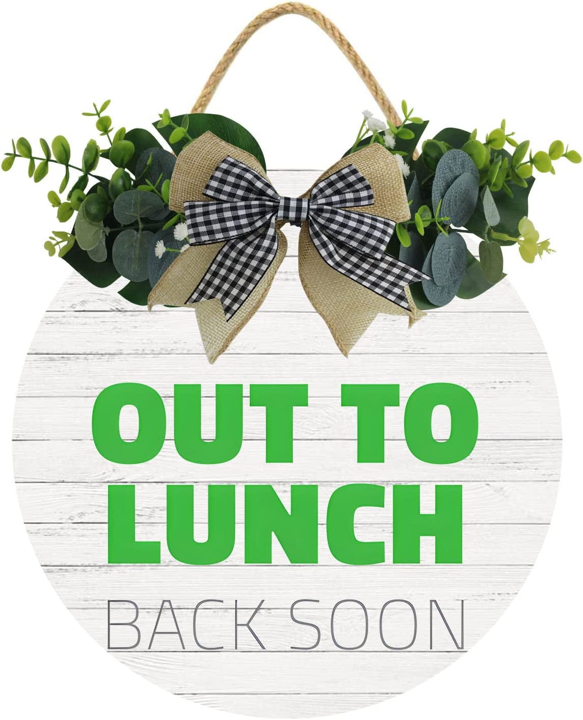 Eveokoki 12" Out To Lunch Signs For Office Door, Out To Lunch Be Back ...