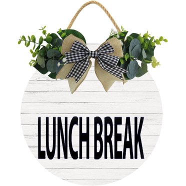 Eveokoki 11" Out To Lunch Sign, Out To Lunch If Not Back By Five Out ...