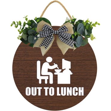 Eveokoki 12" Out To Lunch Signs For Office Door, Lunch Break Please Do ...