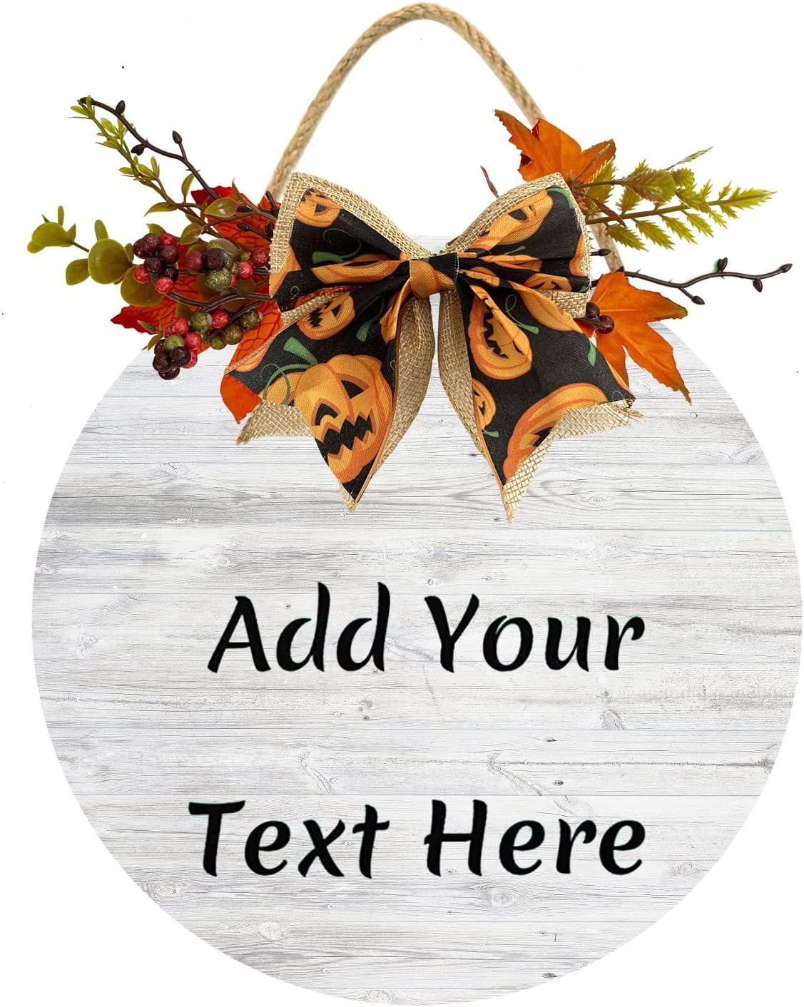 Eveokoki 12" Personalized Board Hanging Door Sign,Add Your Text Welcome ...