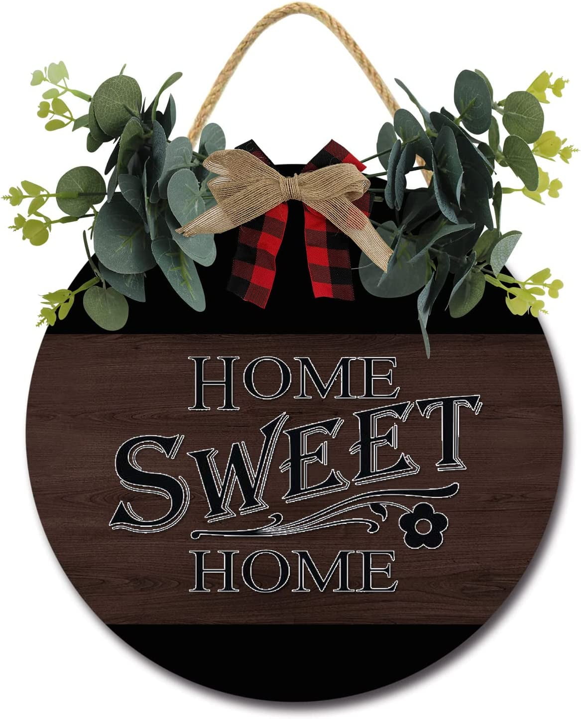 Eveokoki 12" Rustic Sign Home Sweet Home 01 Sign Door Decor Wooden ...