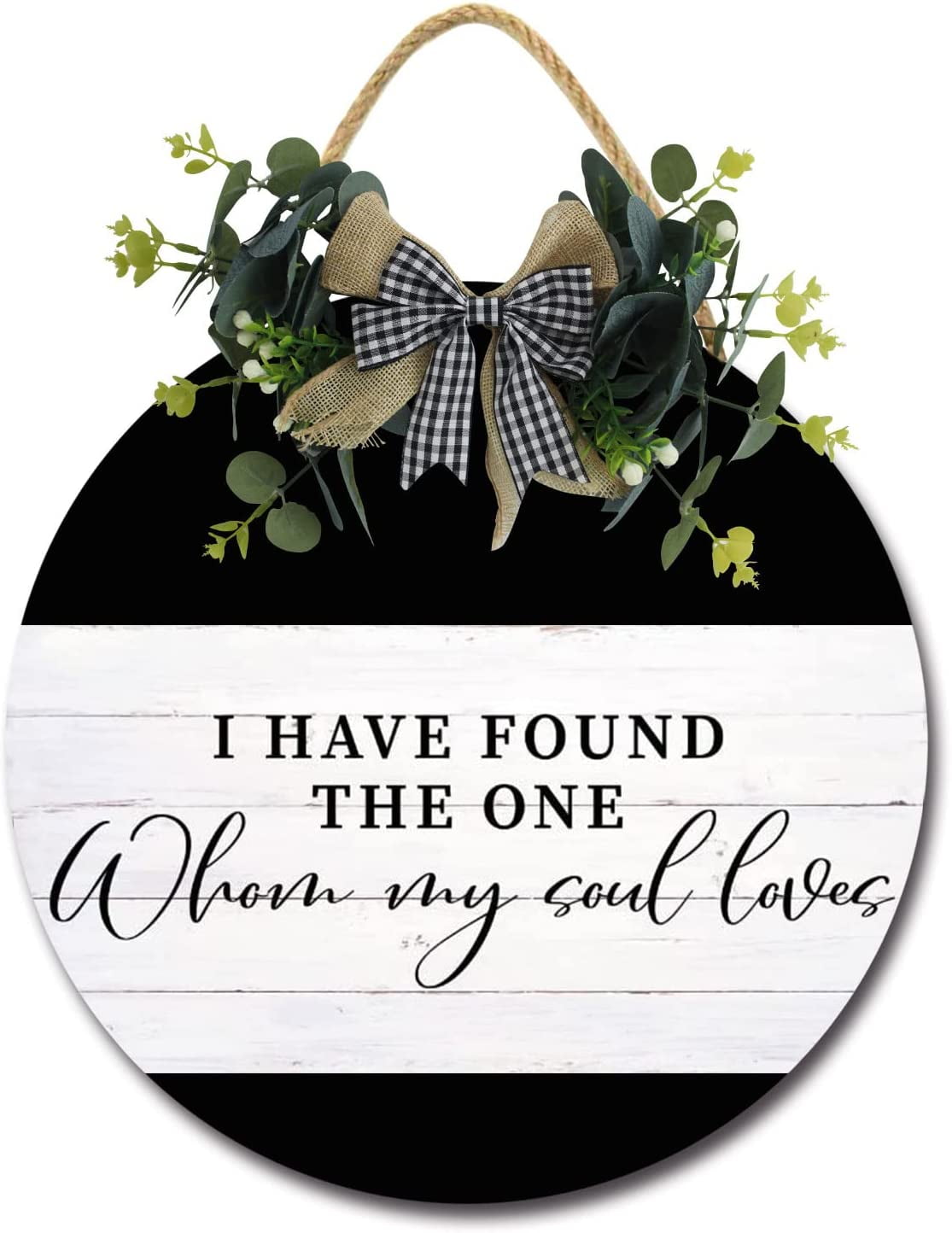Eveokoki 12" Rustic Wooden I Have Found The One Whom My Soul Loves ...