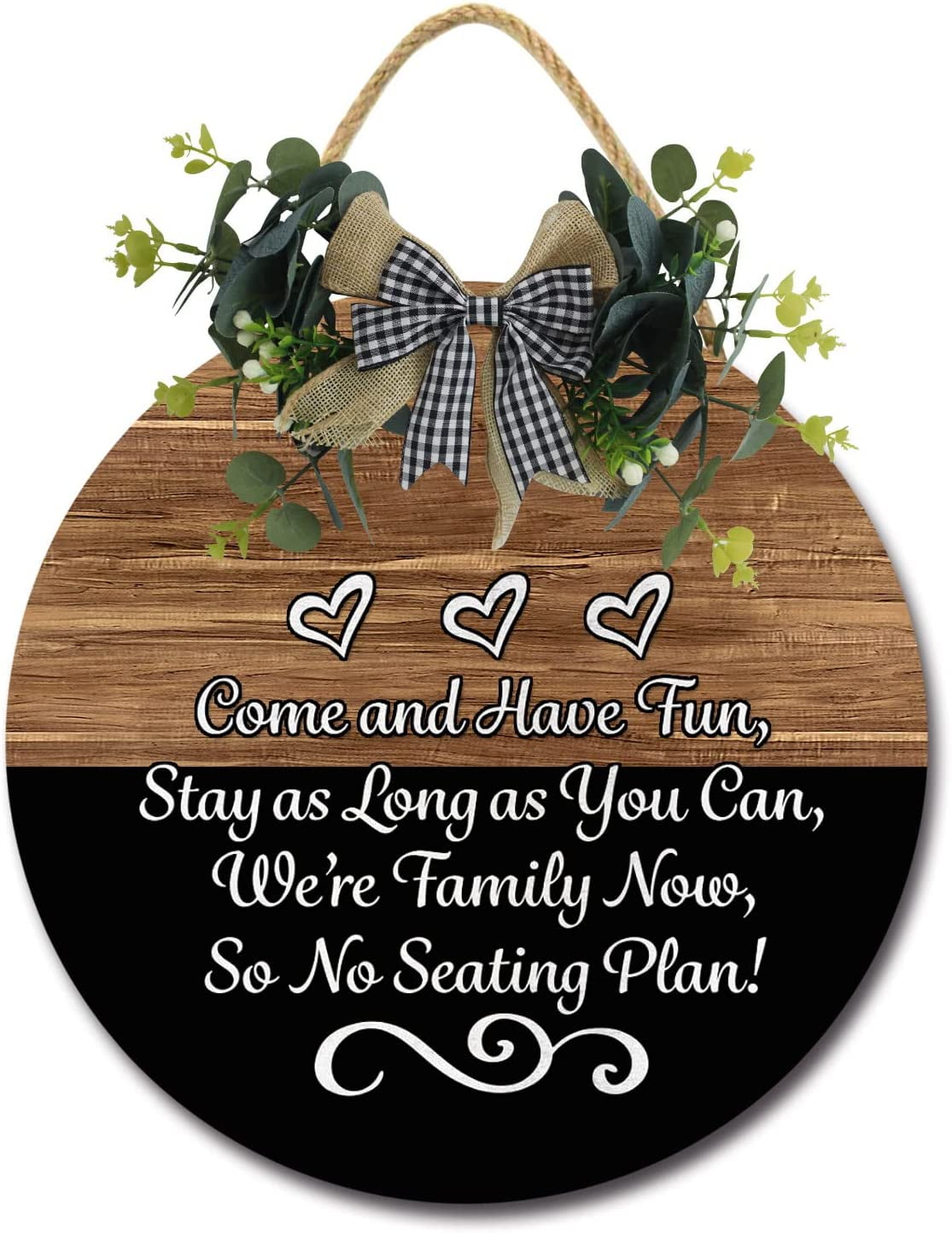 Eveokoki 12" Rustic Wooden No Seating Signs for Front Porch, Porch ...